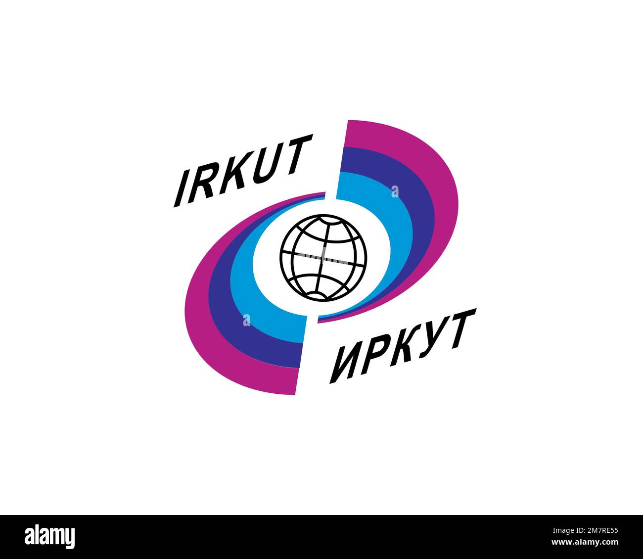 Irkut Corporation, rotated logo, white background Stock Photo - Alamy