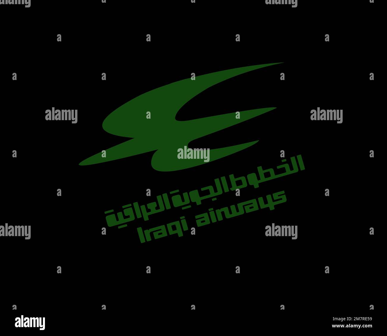 Iraqi Airways, rotated logo, black background Stock Photo - Alamy