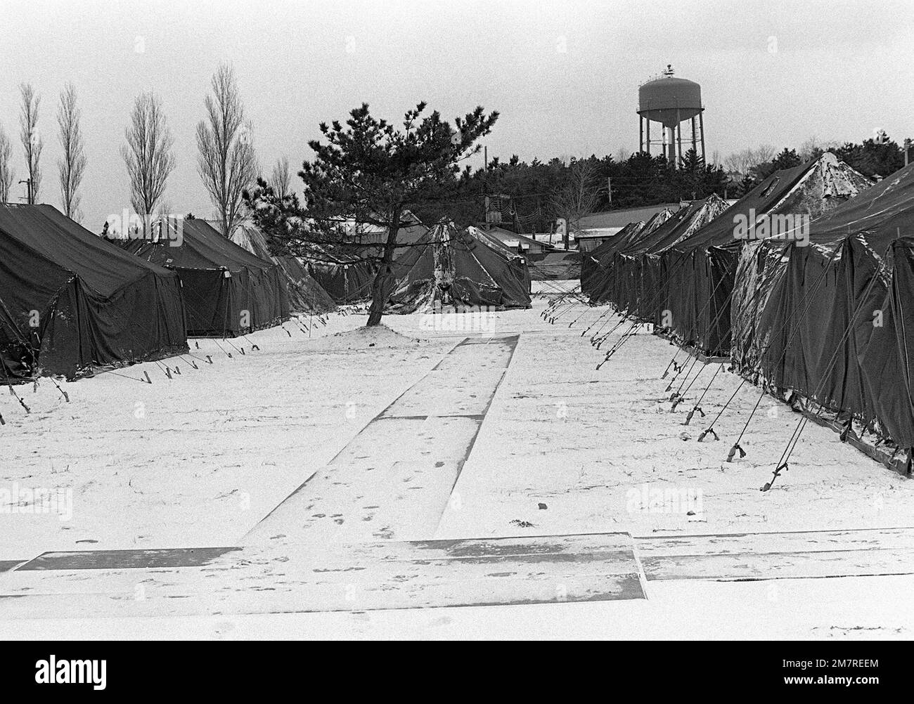 A view of the tent city built to house the participants in Exercise ...