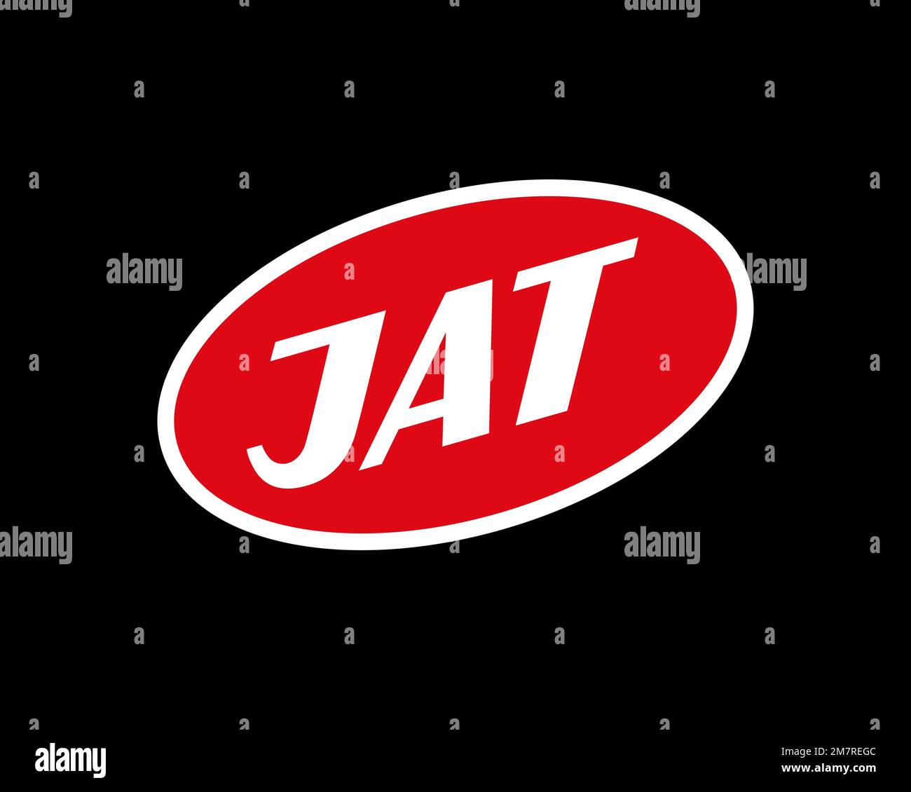 Jat Airways, rotated logo, black background Stock Photo - Alamy