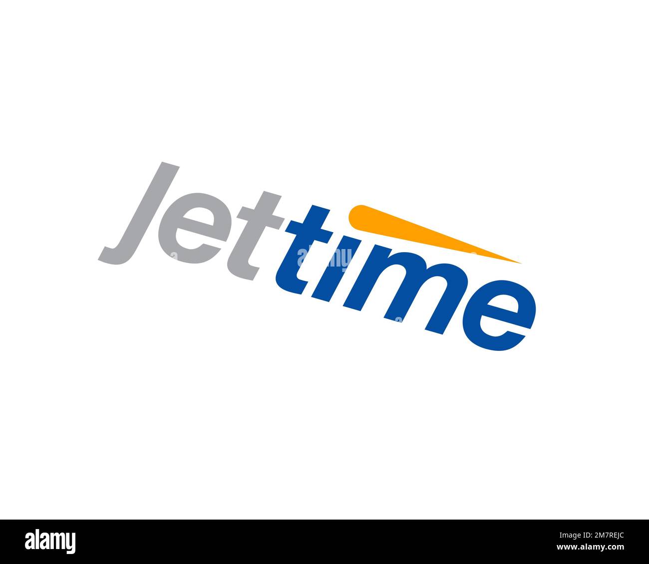 Jet Time, rotated logo, white background B Stock Photo - Alamy