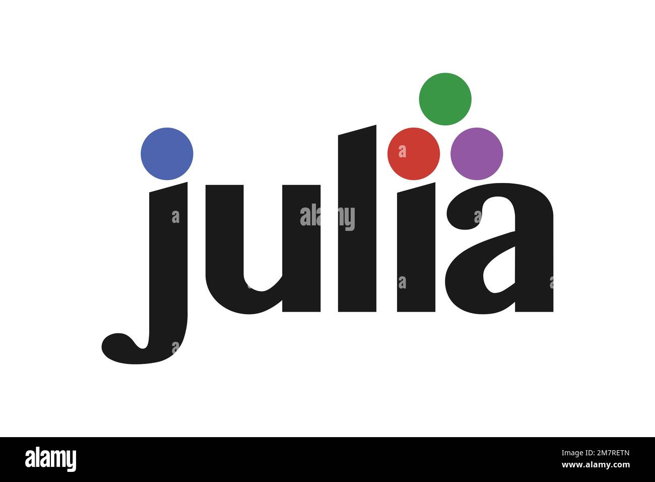 Julia programming language, Logo, White background Stock Photo - Alamy