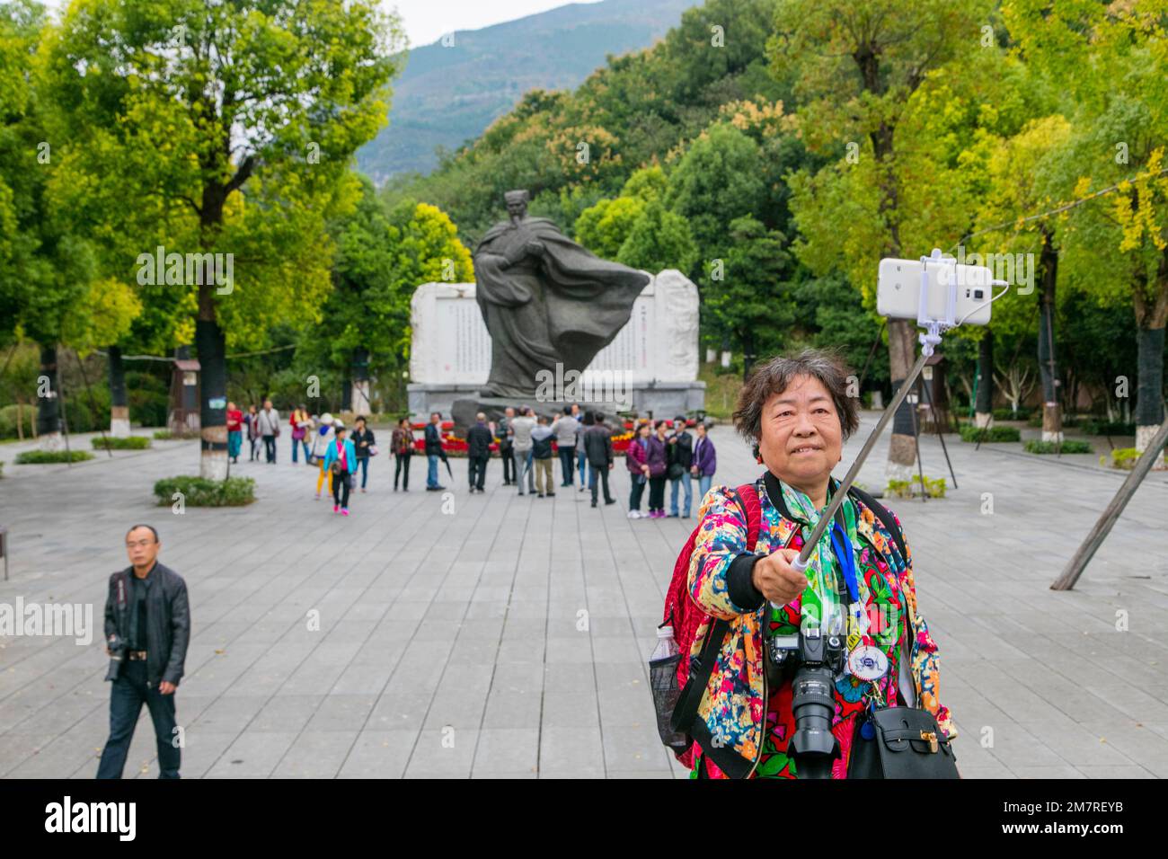 Zhuge Liang, statue, Baidicheng, White Emperor City, Yangtze River ...