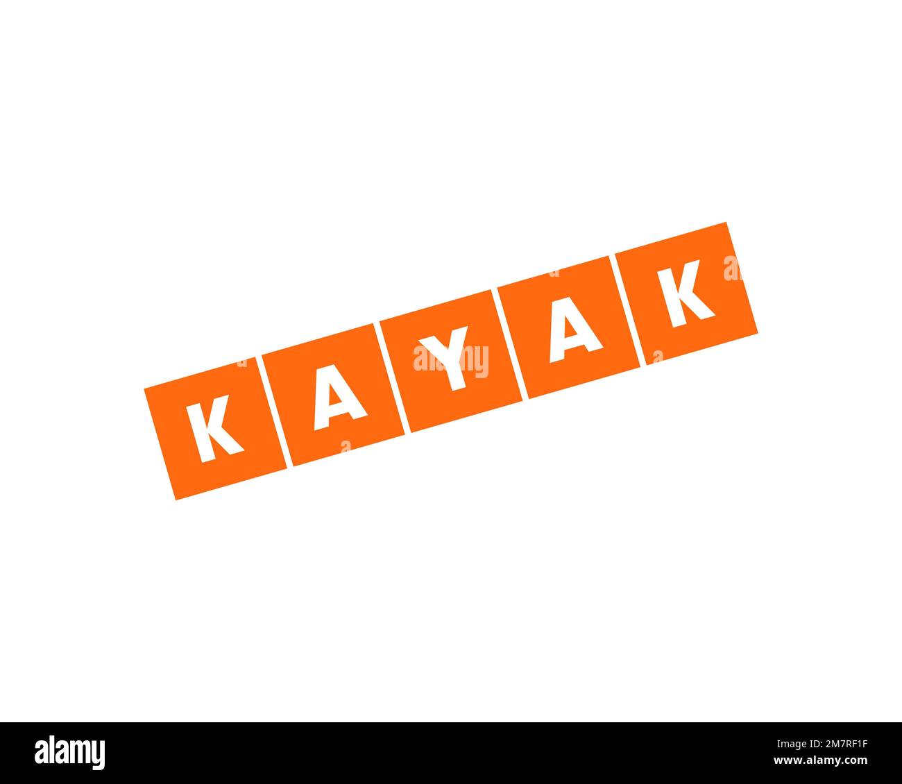 Kayak. com, rotated logo, white background Stock Photo - Alamy