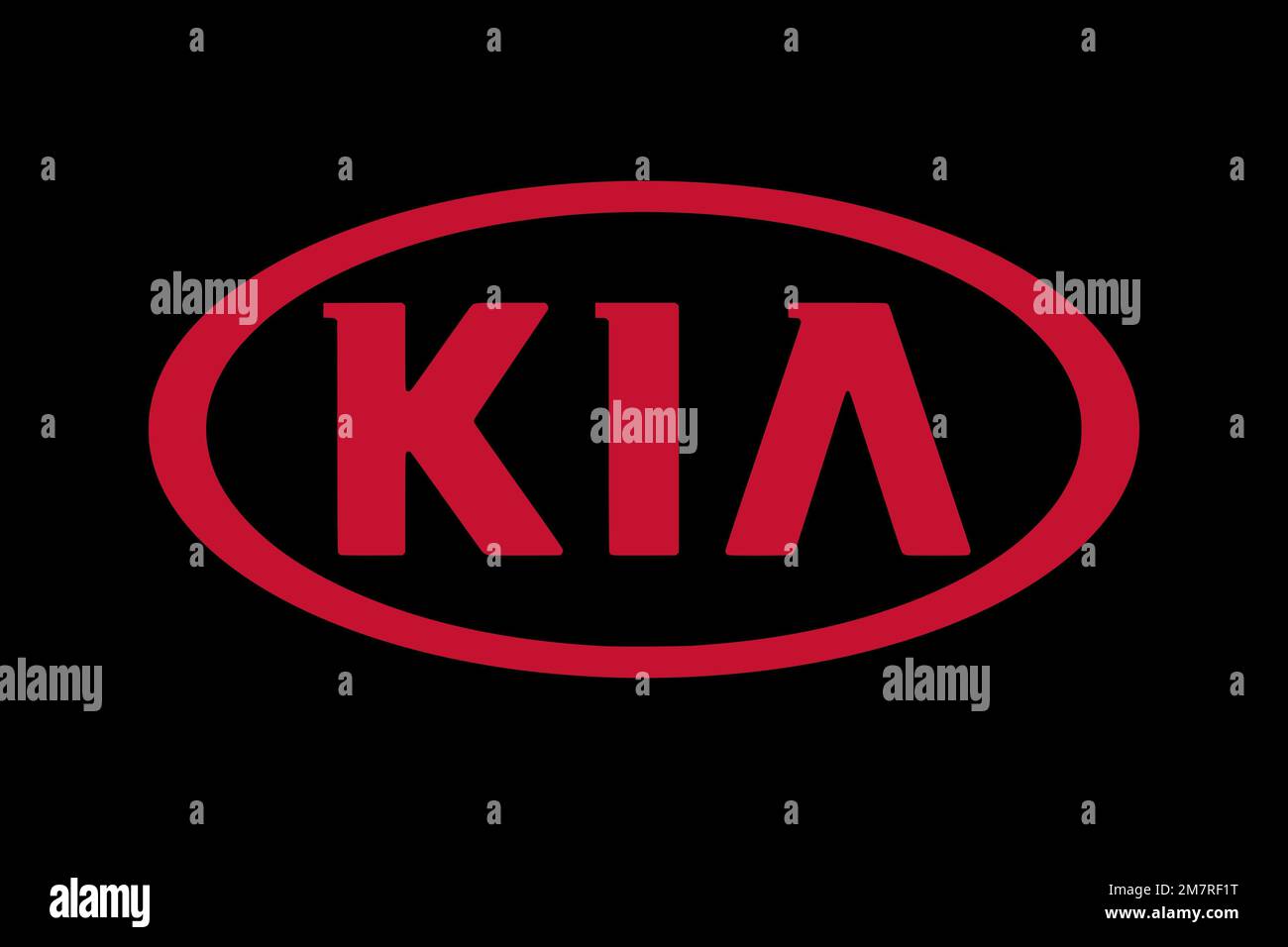 Kia Motors, Logo, Black background Stock Photo - Alamy