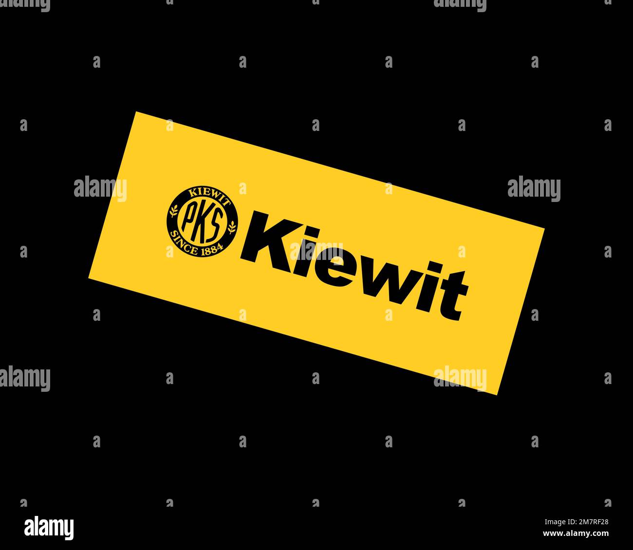 Kiewit Corporation, Rotated Logo, Black Background B Stock Photo - Alamy