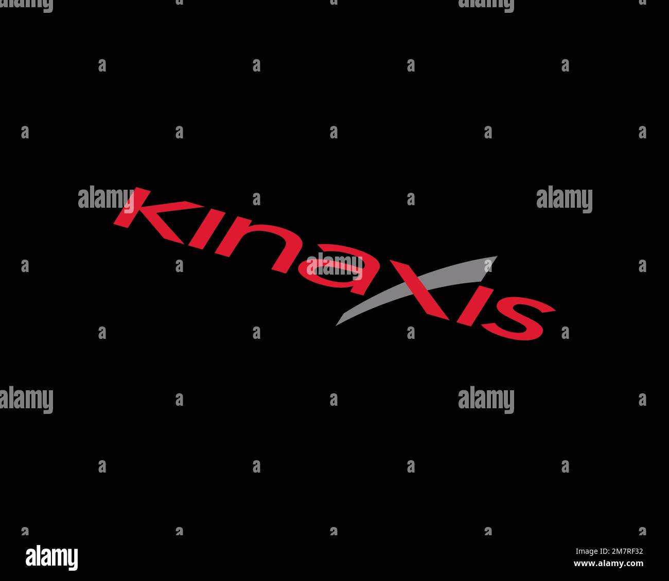 Kinaxis, rotated logo, black background B Stock Photo - Alamy