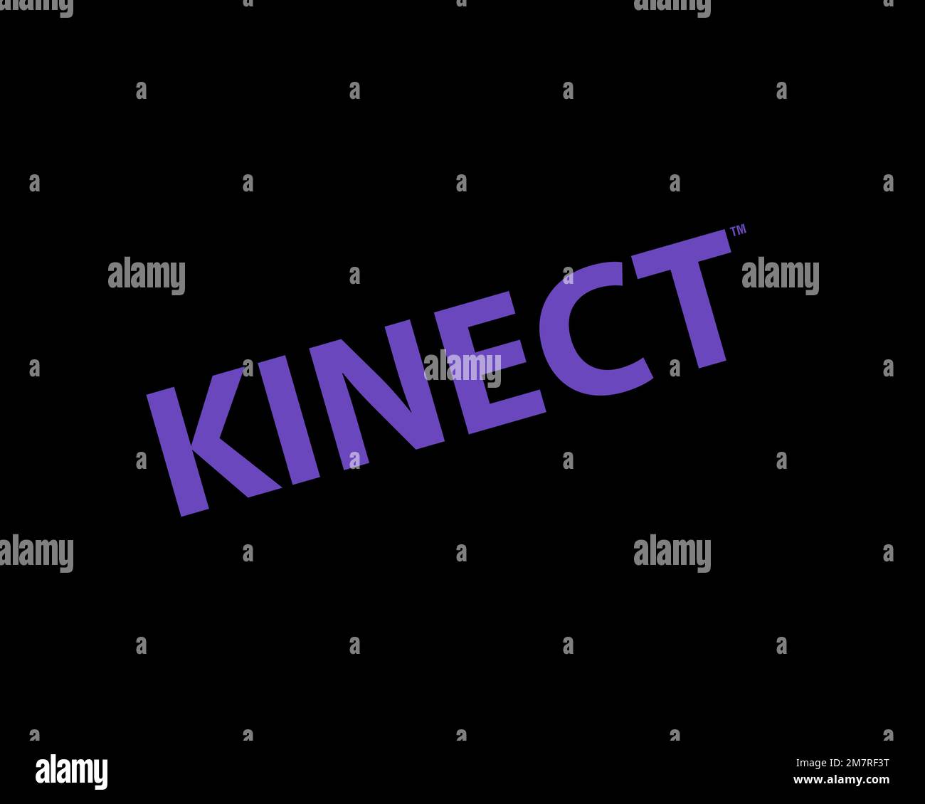 Kinect, rotated logo, black background Stock Photo - Alamy