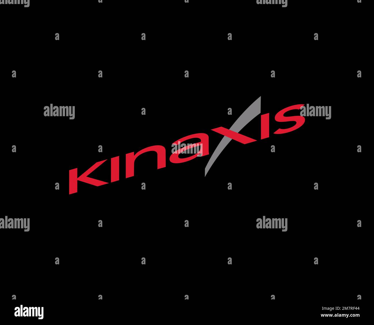 Kinaxis, rotated logo, black background Stock Photo - Alamy