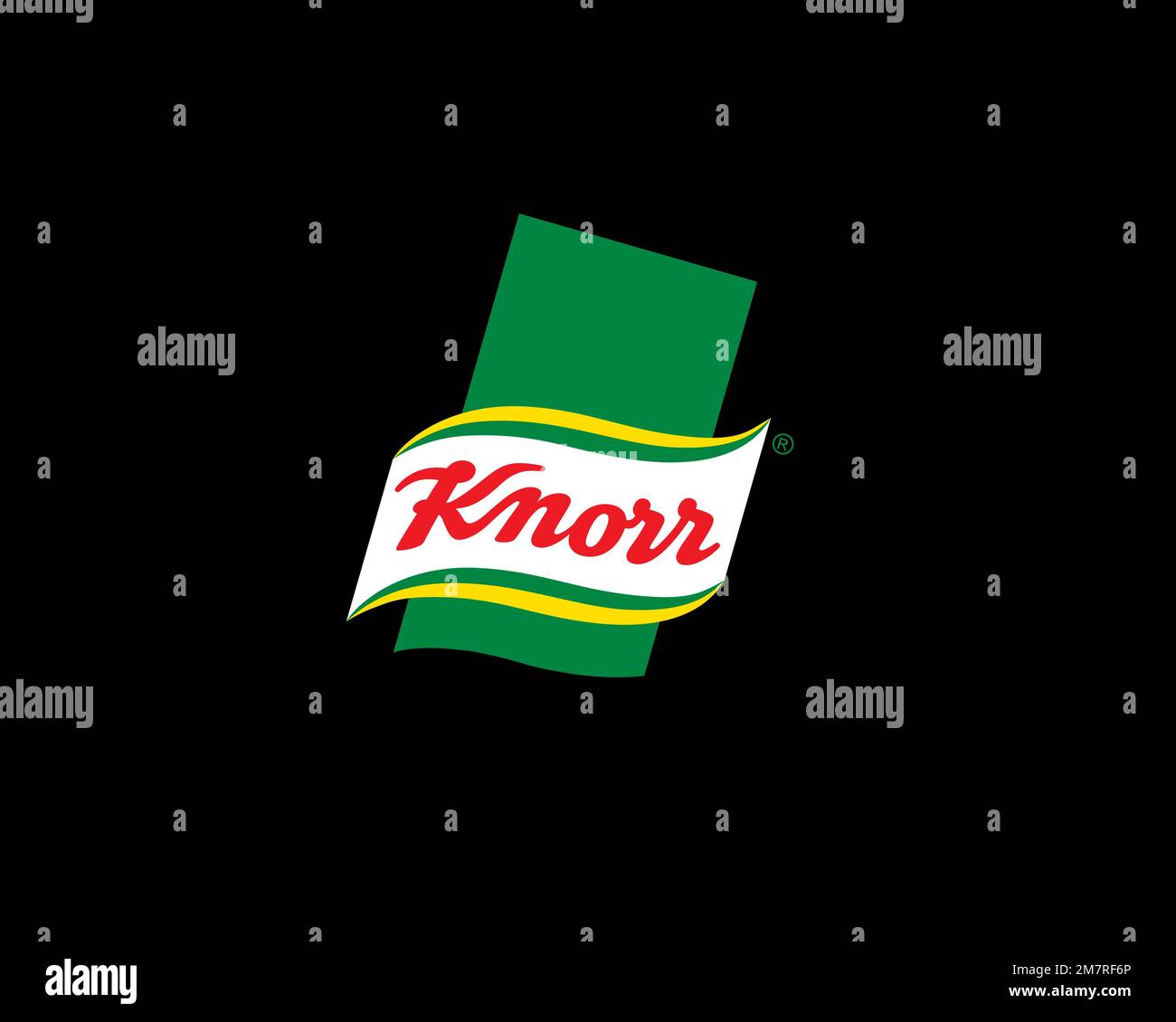 Knorr brand, rotated logo, black background B Stock Photo - Alamy
