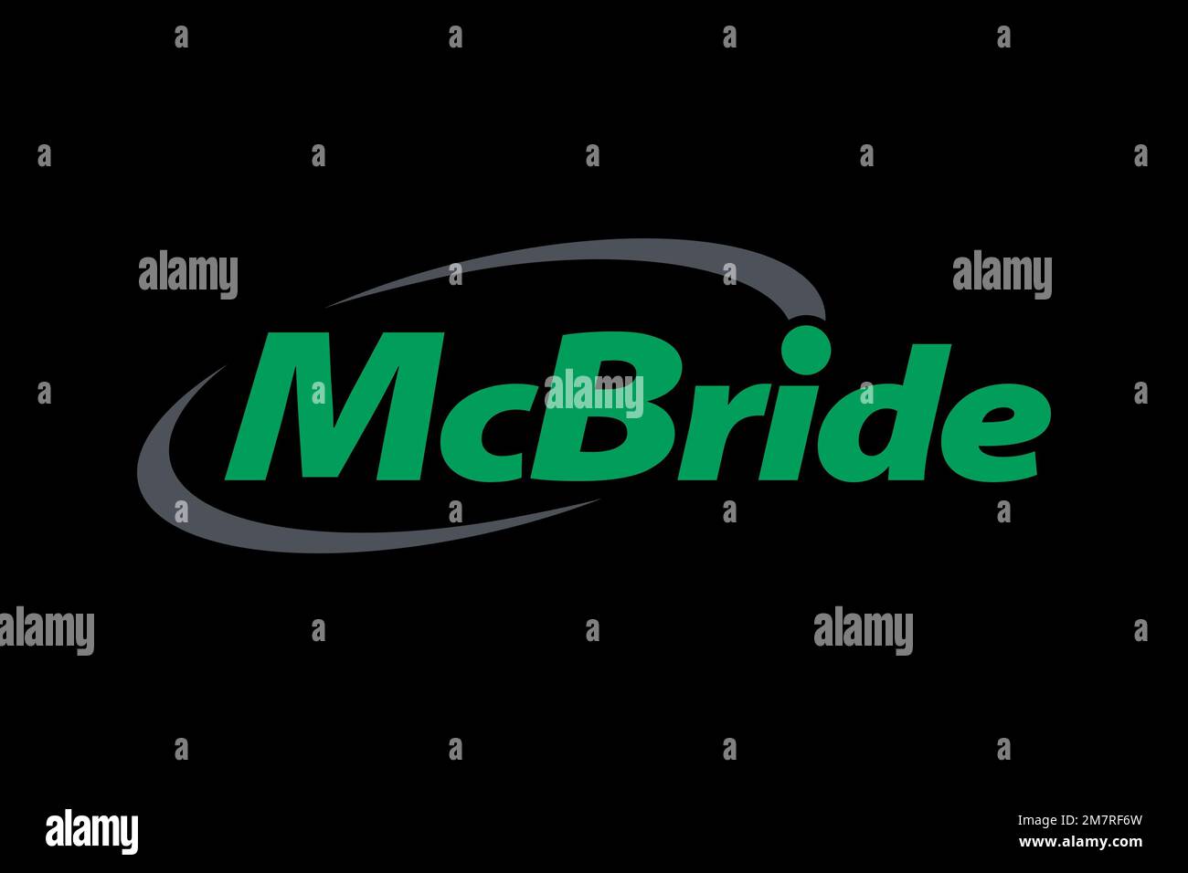McBride plc, Logo, Black background Stock Photo - Alamy