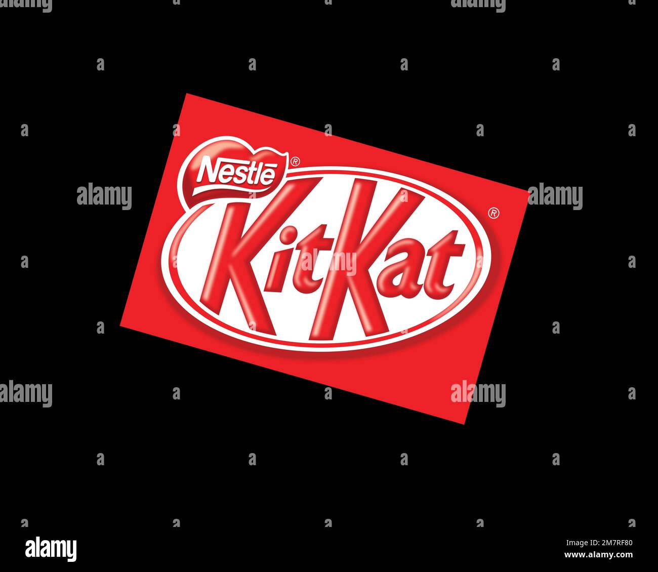 Kit Kat, rotated logo, black background B Stock Photo - Alamy