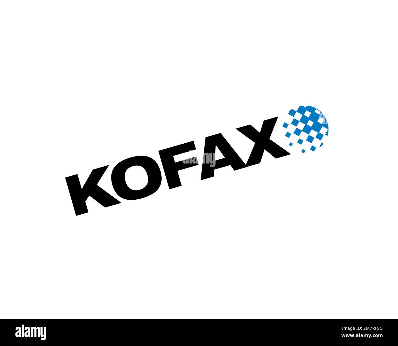 Kofax, rotated logo, white background Stock Photo - Alamy