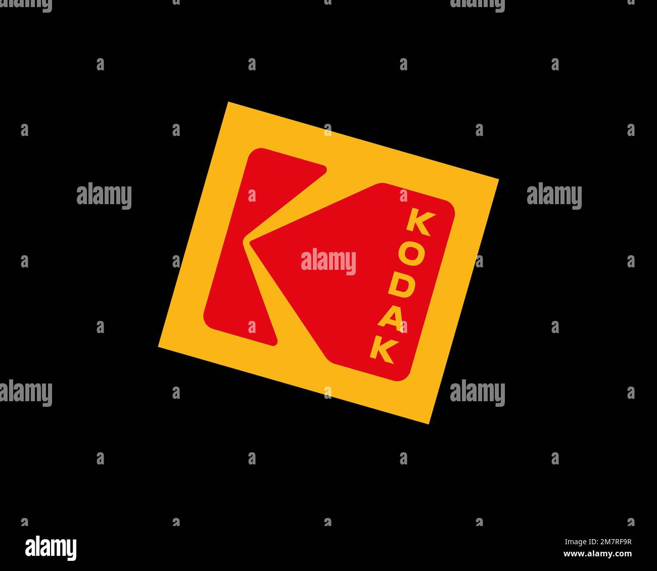 Kodak, rotated logo, black background B Stock Photo - Alamy