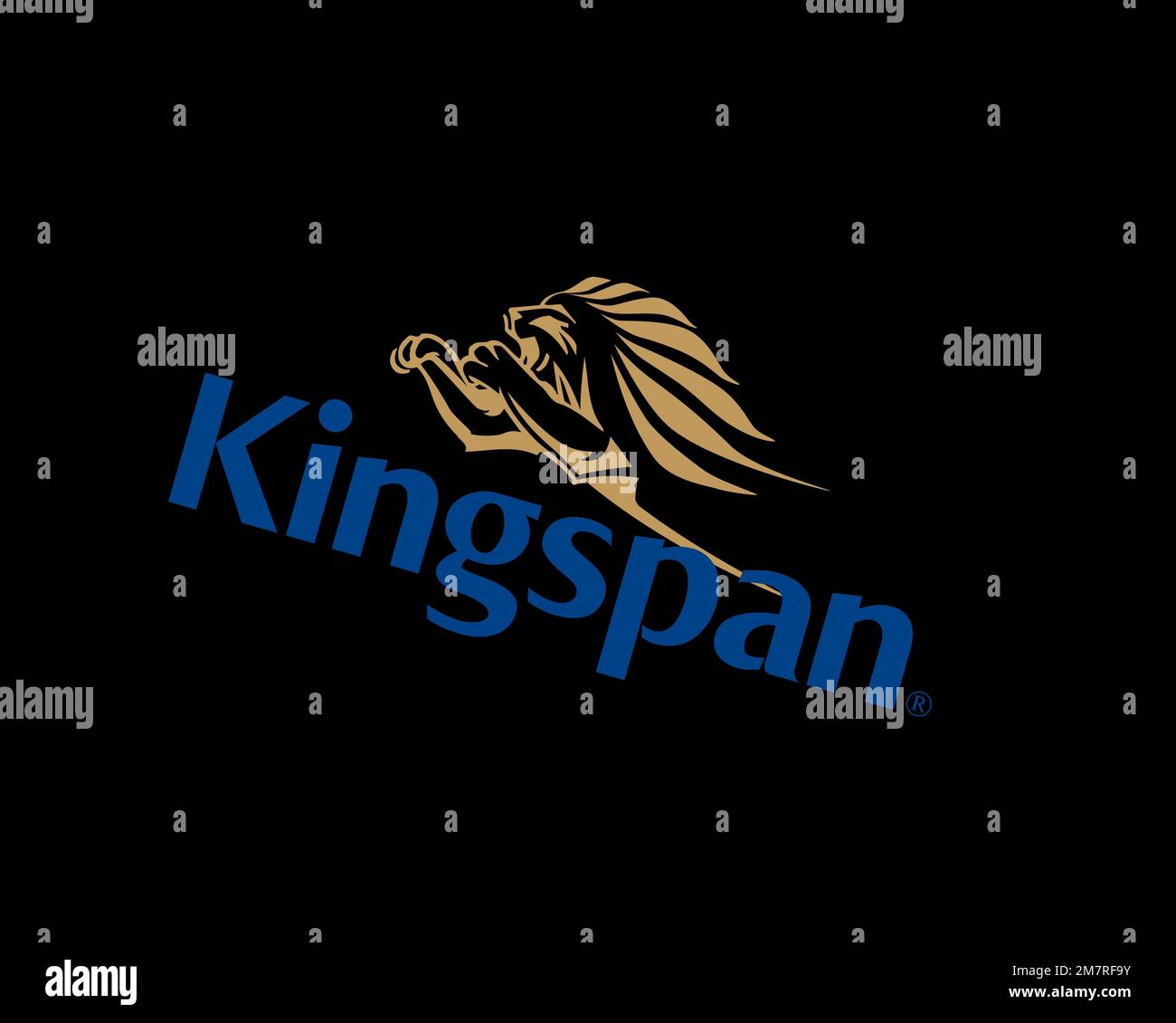 Kingspan Group, rotated logo, black background B Stock Photo - Alamy