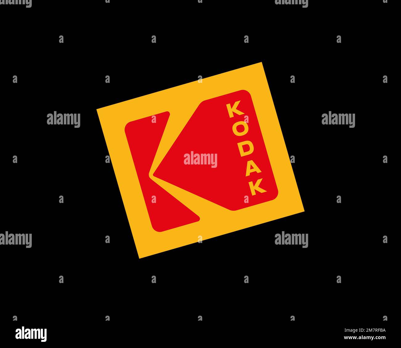 Kodak, rotated logo, black background Stock Photo - Alamy