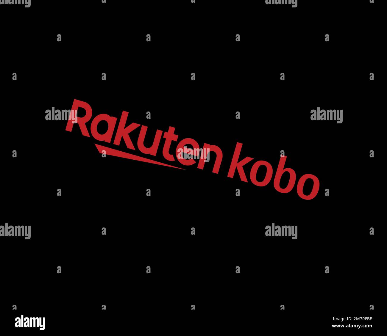Kobo Inc. rotated logo, black background B Stock Photo - Alamy