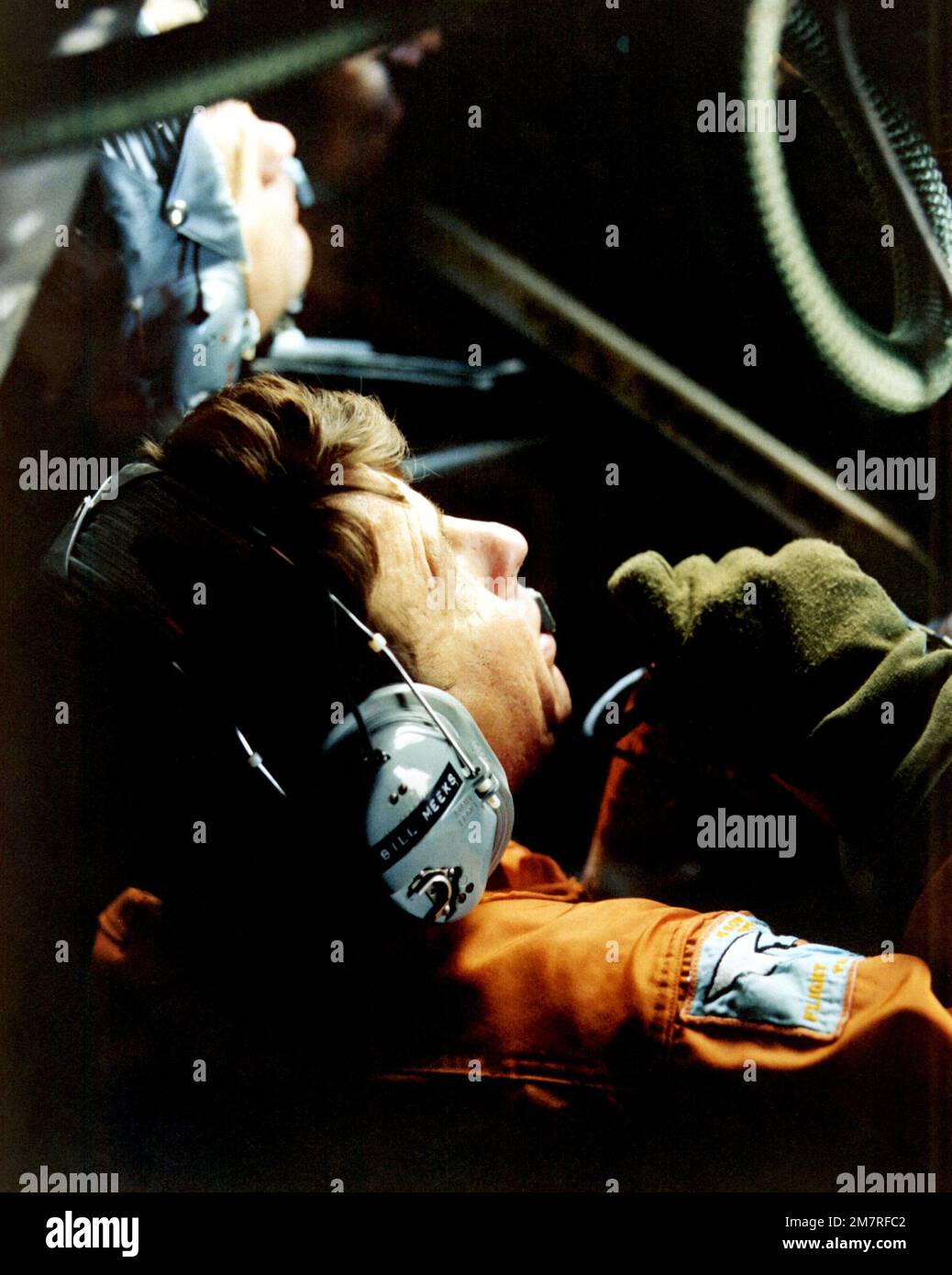 The boom operator aboard a KC-10A Extender aircraft. Country: Unknown ...
