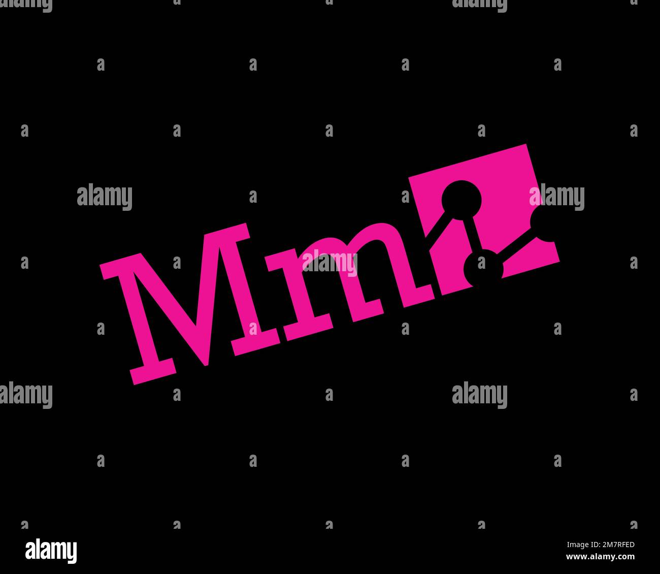 Media Molecule, rotated logo, black background Stock Photo - Alamy