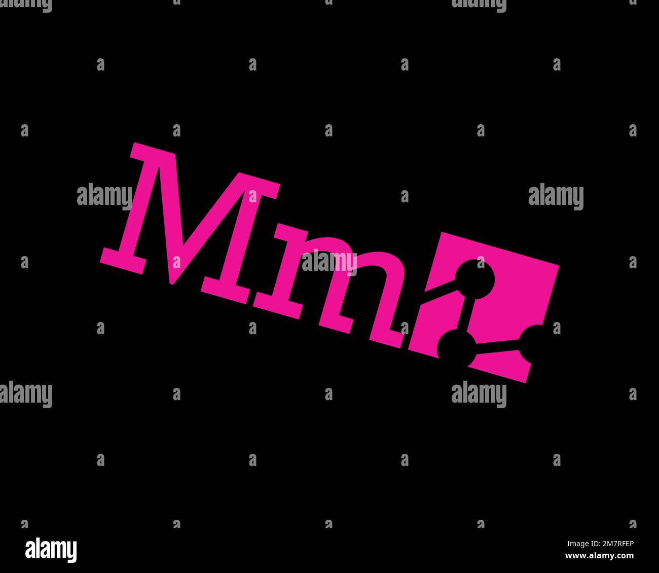 Media Molecule, rotated logo, black background B Stock Photo - Alamy