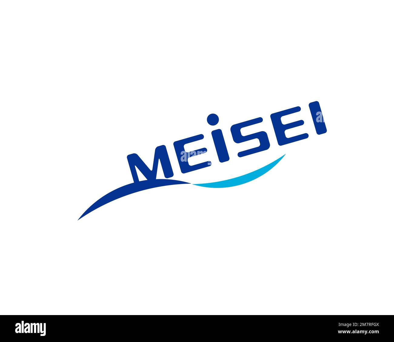 Meisei Electric, Rotated Logo, White Background Stock Photo - Alamy