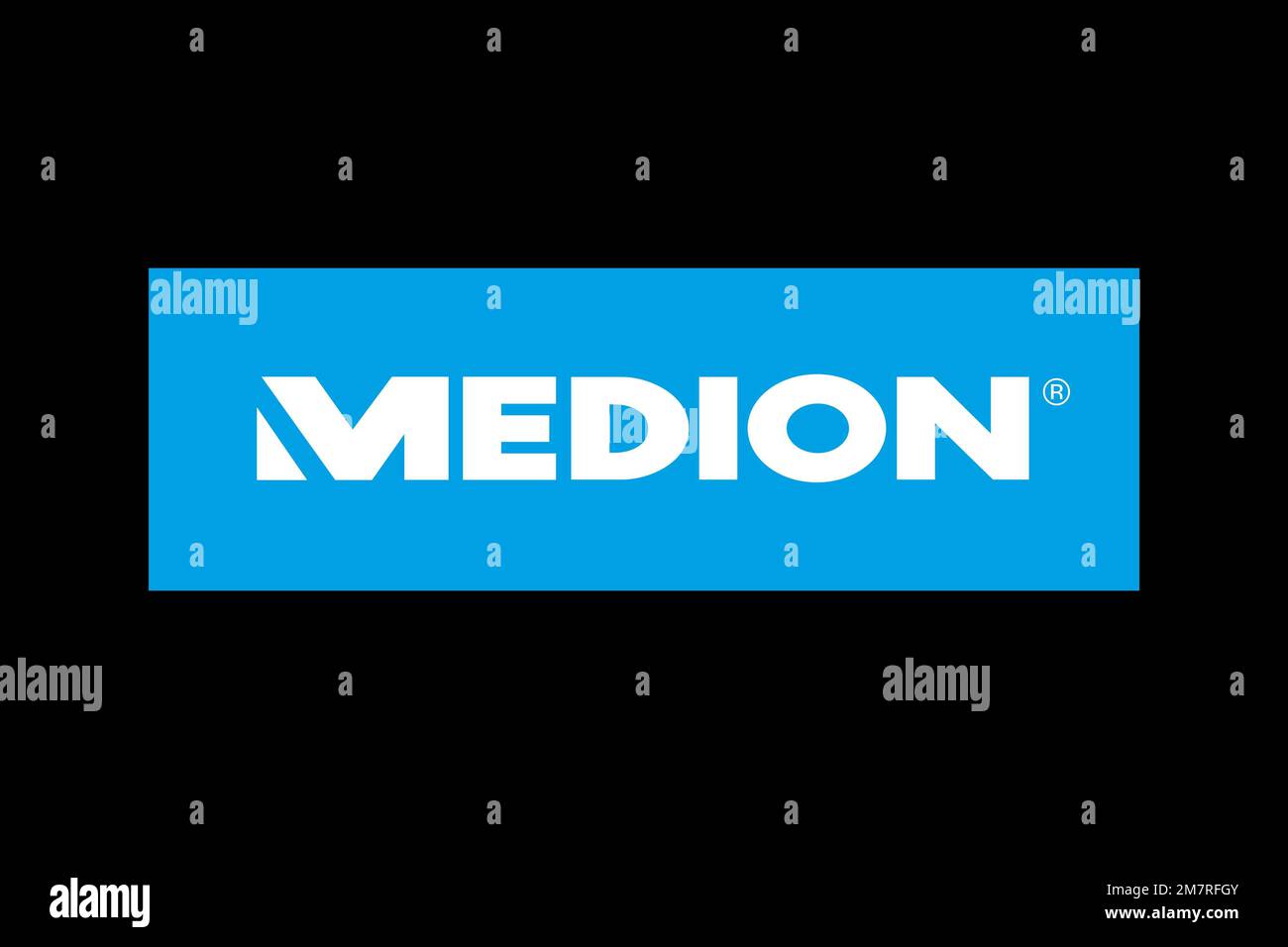 Medion, Logo, Black background Stock Photo - Alamy