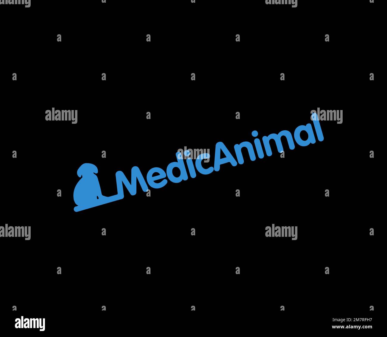 MedicAnimal, rotated logo, black background Stock Photo - Alamy