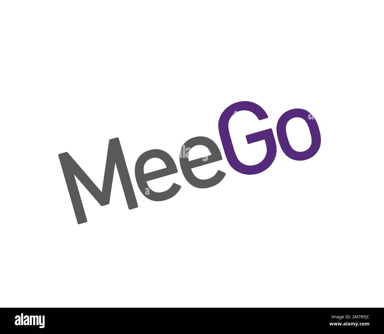MeeGo, rotated logo, white background Stock Photo - Alamy