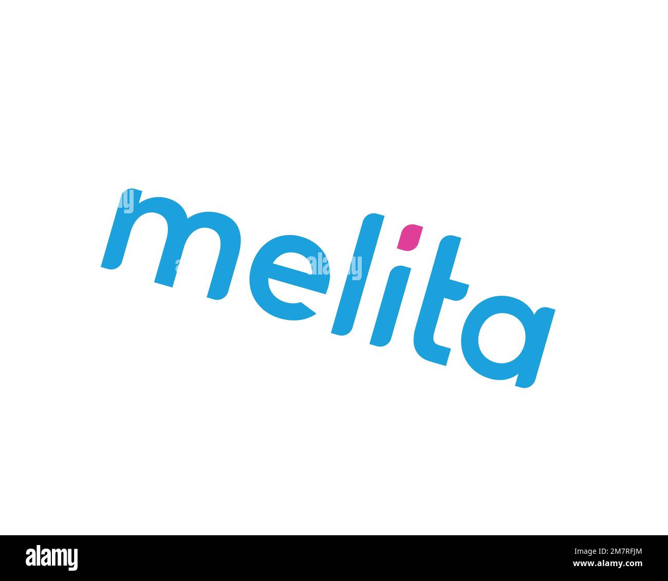 Melita telecommunications company, rotated logo, white background B ...