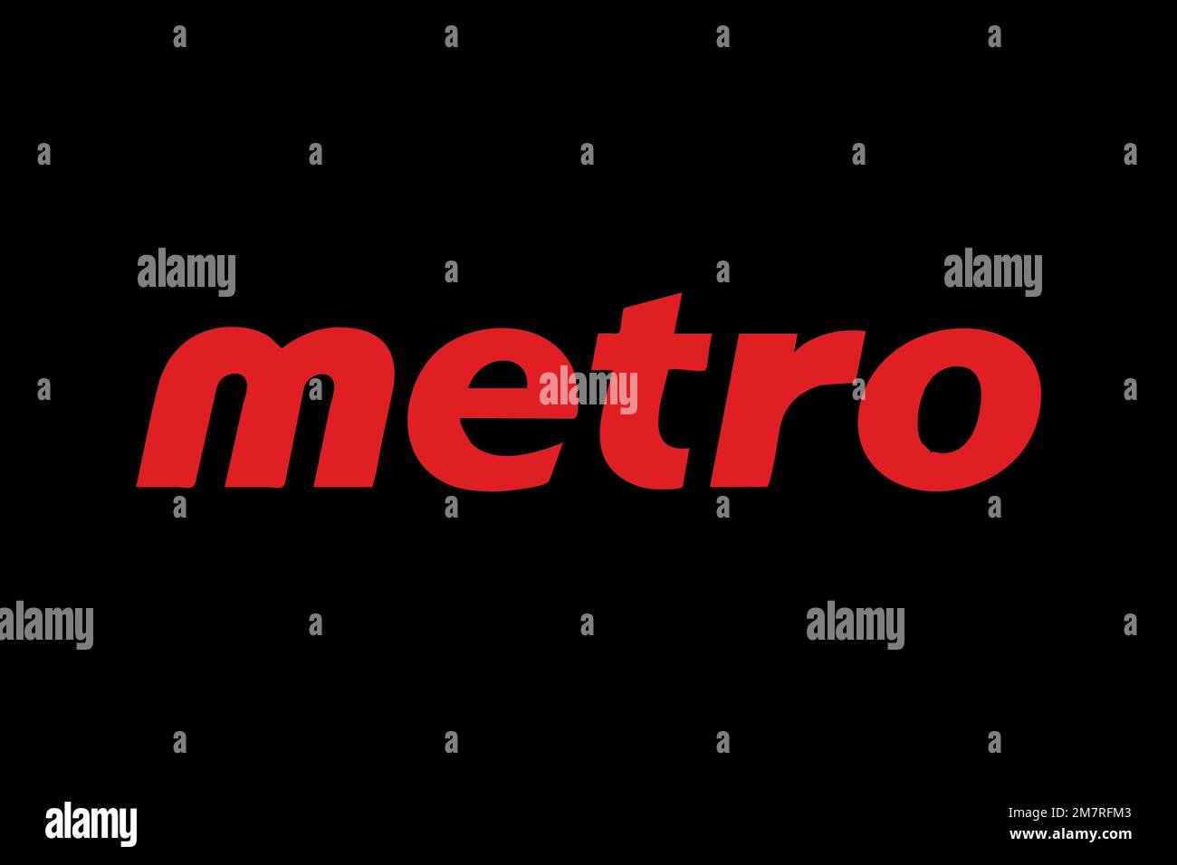 Metro Inc. logo, black background Stock Photo - Alamy