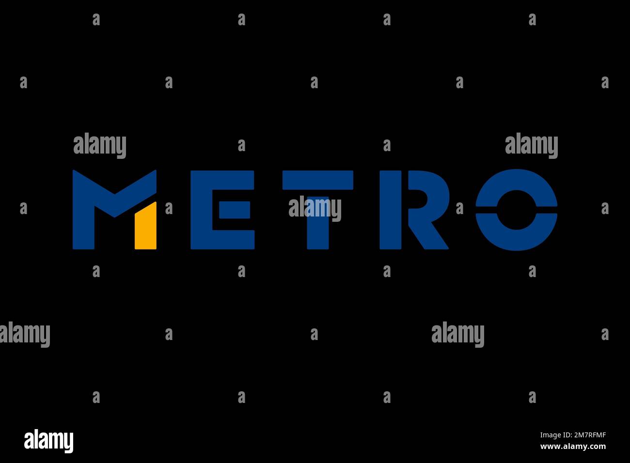 Metro AG, Logo, Black background Stock Photo - Alamy