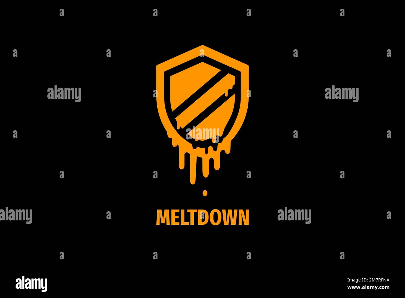 Meltdown security vulnerability, Logo, Black background Stock Photo - Alamy