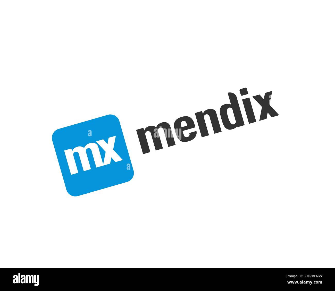 Mendix, rotated logo, white background Stock Photo - Alamy