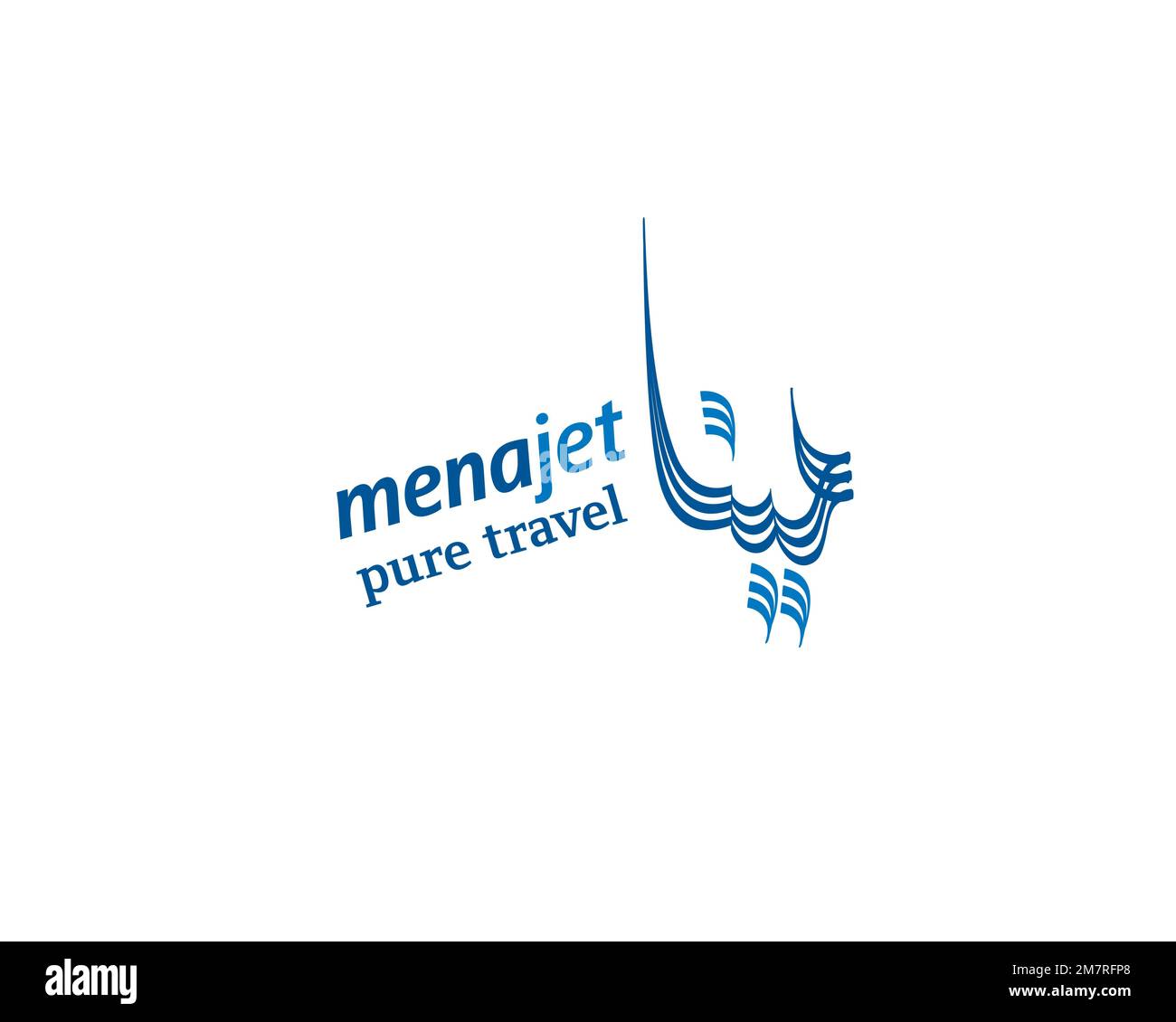 MenaJet, rotated logo, white background Stock Photo - Alamy