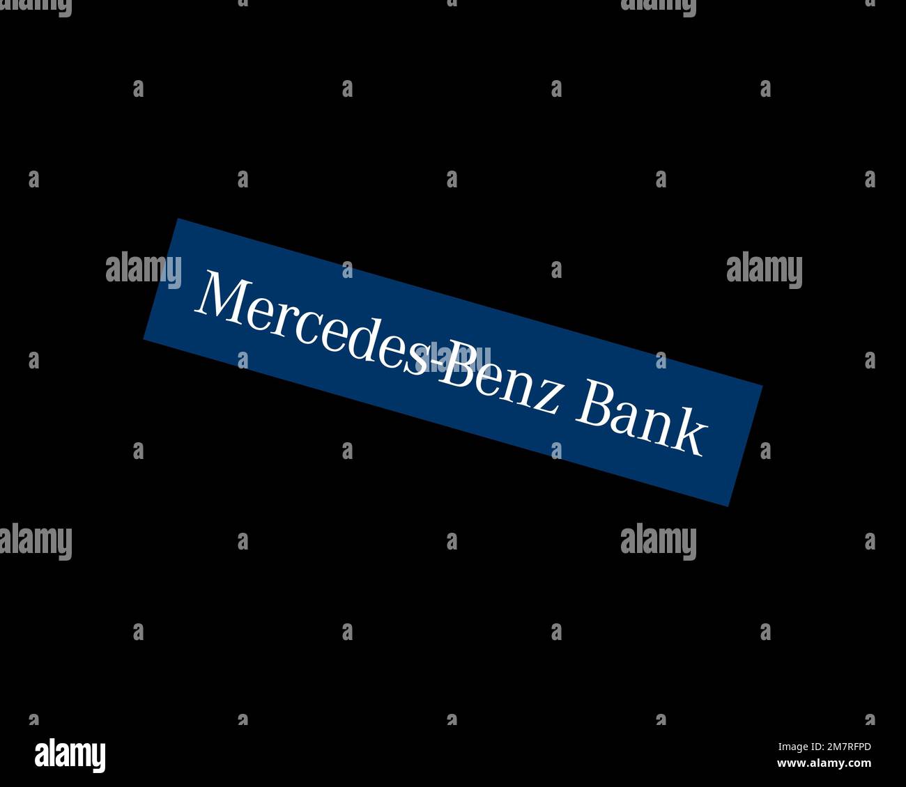 Mercedes Benz Bank, rotated logo, black background B Stock Photo - Alamy