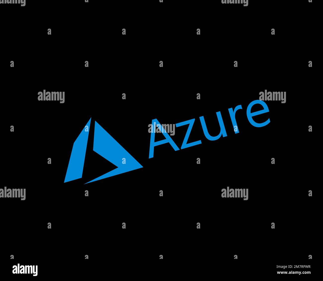 Microsoft Azure, rotated logo, black background Stock Photo - Alamy
