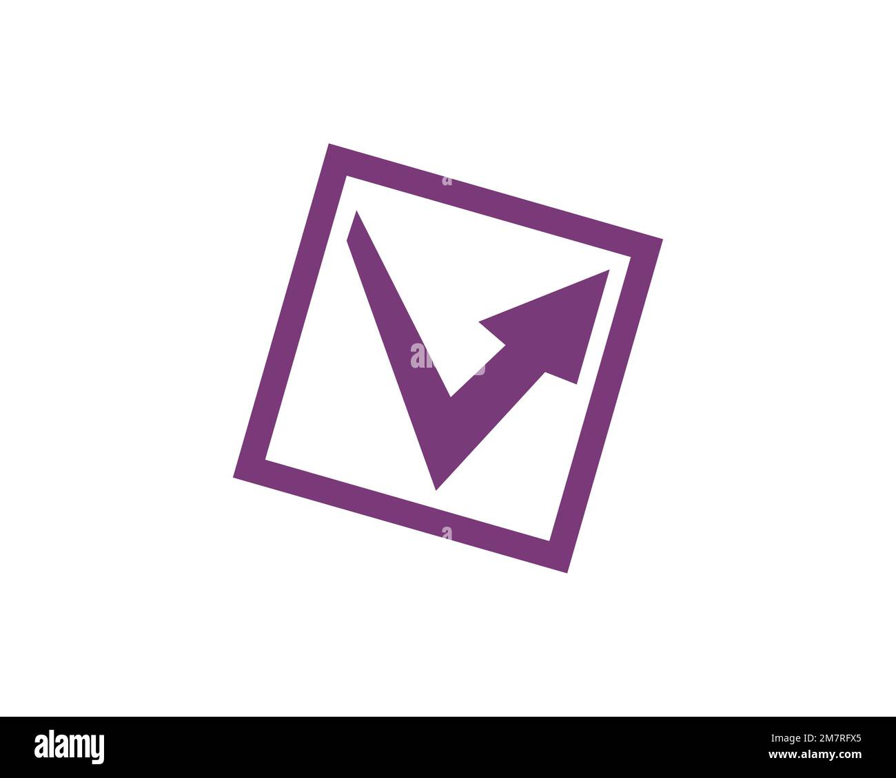 Microsoft Vizact, rotated logo, white background B Stock Photo - Alamy