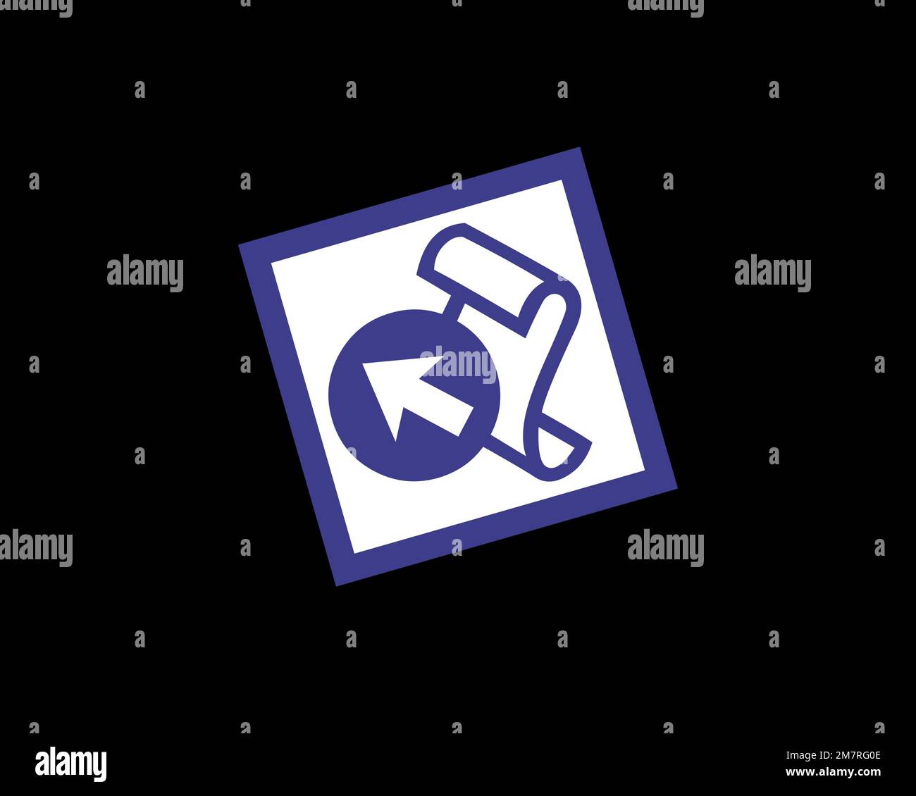 Microsoft FrontPage, rotated logo, black background Stock Photo - Alamy