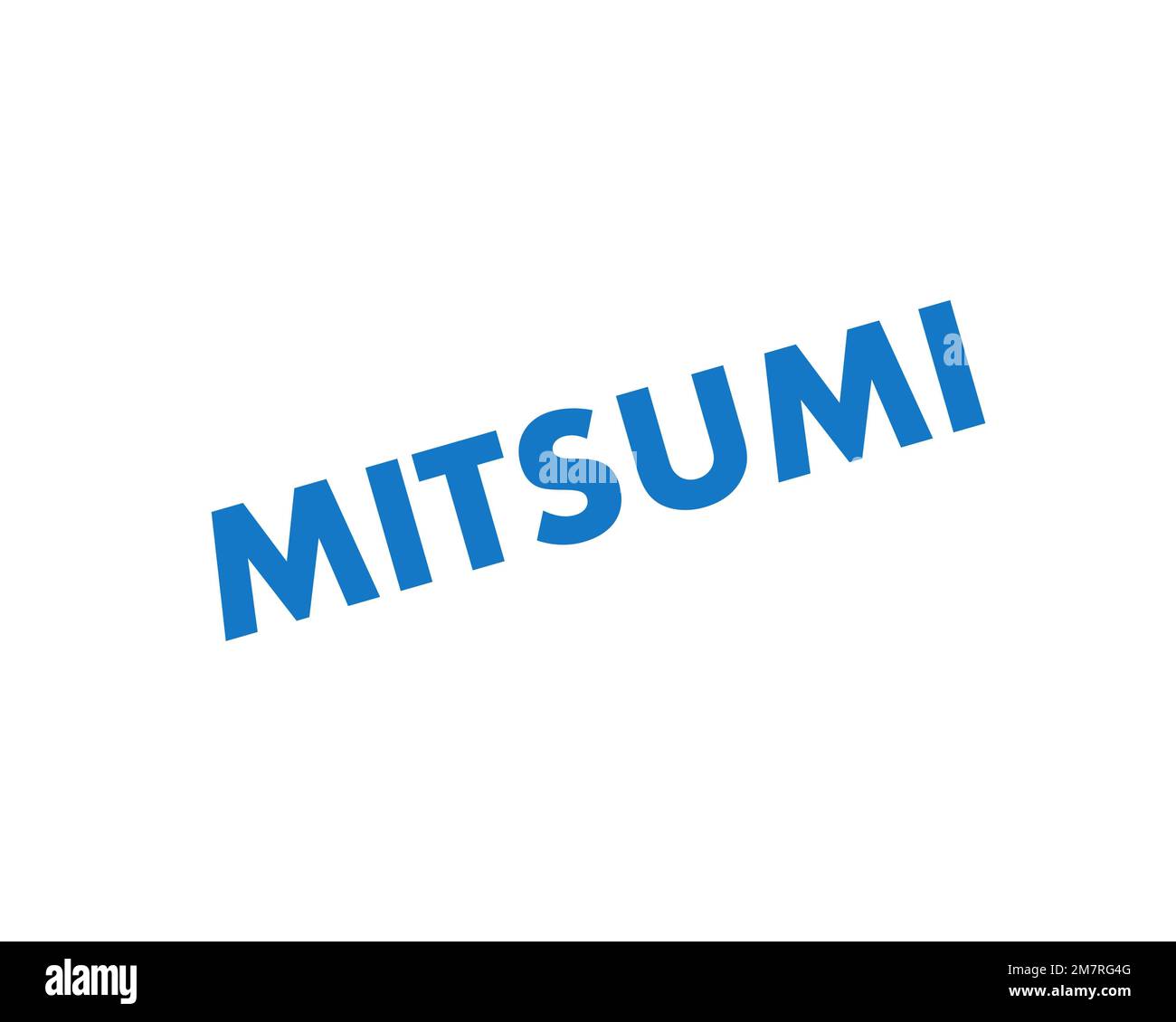Mitsumi Electric, Rotated Logo, White Background Stock Photo - Alamy