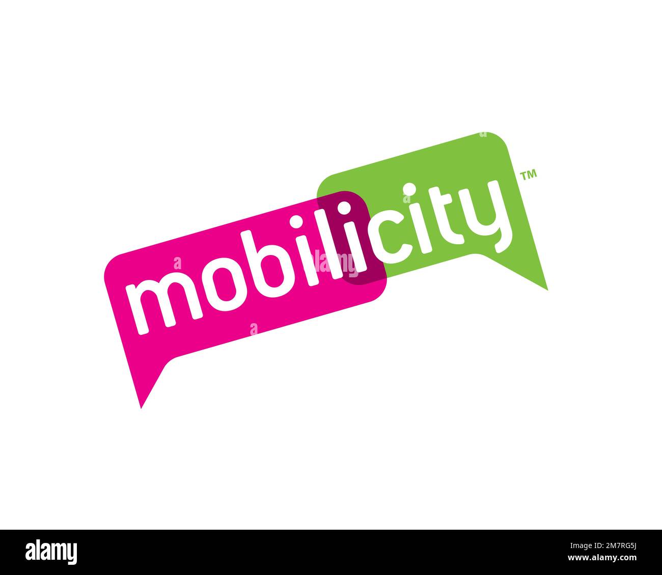 Mobilicity, rotated logo, white background Stock Photo - Alamy