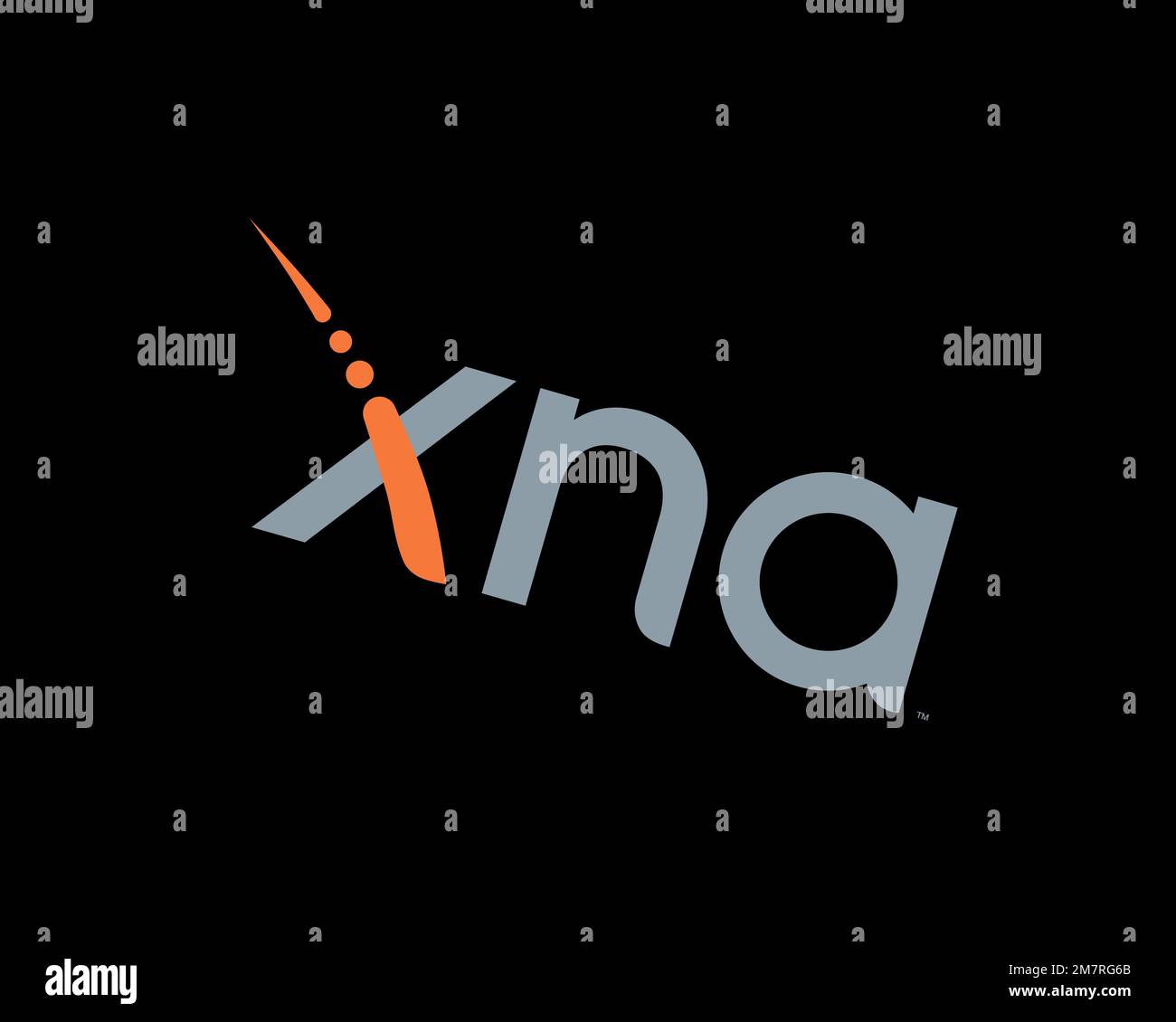 Microsoft XNA, rotated logo, black background B Stock Photo - Alamy