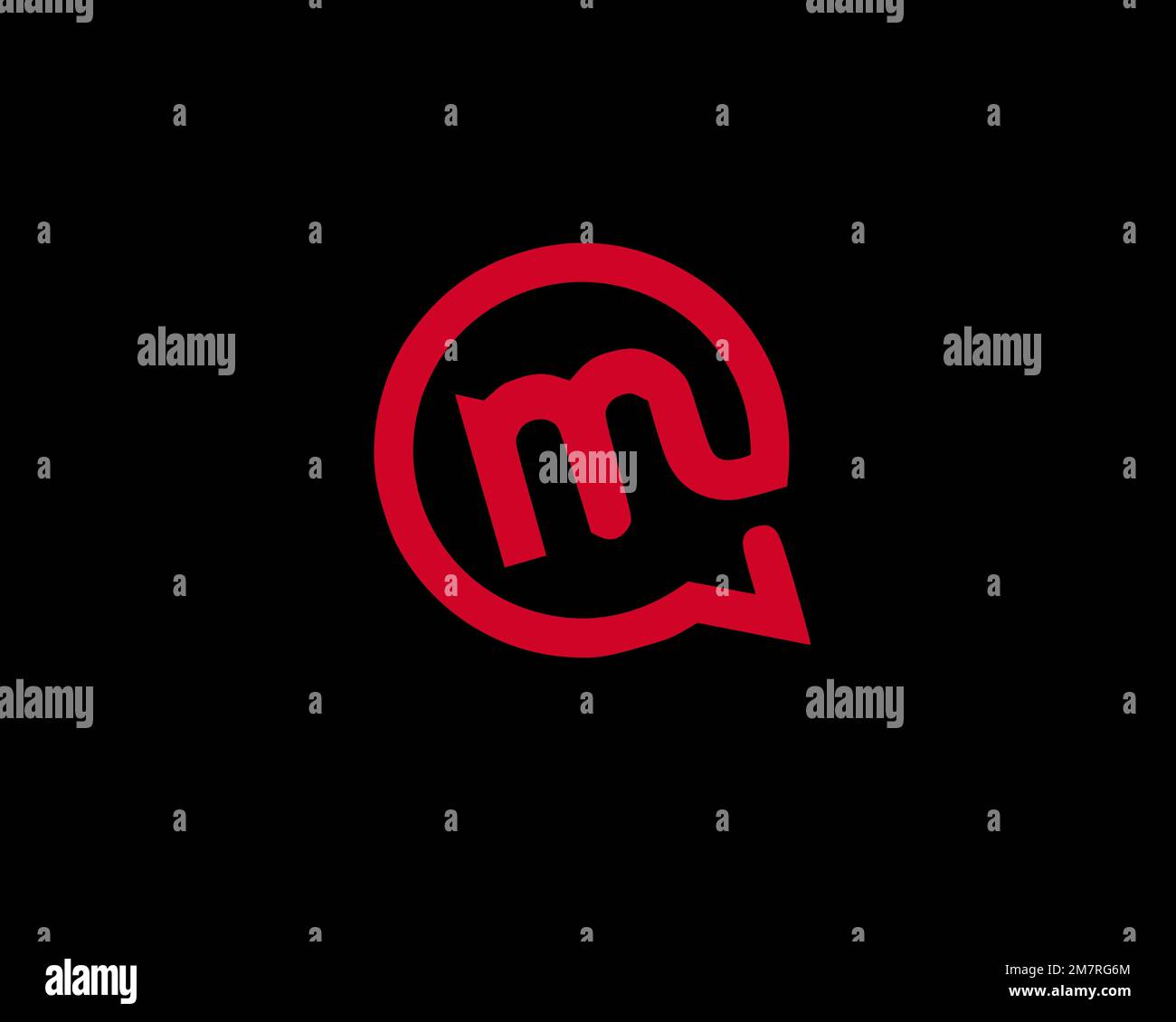 Mobitel Slovenia, rotated logo, black background Stock Photo - Alamy