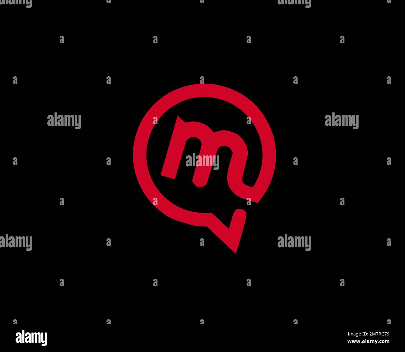 Mobitel Slovenia, rotated logo, black background B Stock Photo - Alamy