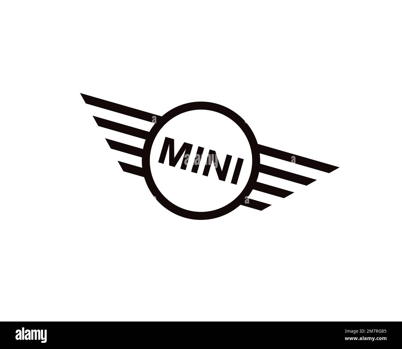 Mini marque, rotated logo, white background B Stock Photo - Alamy