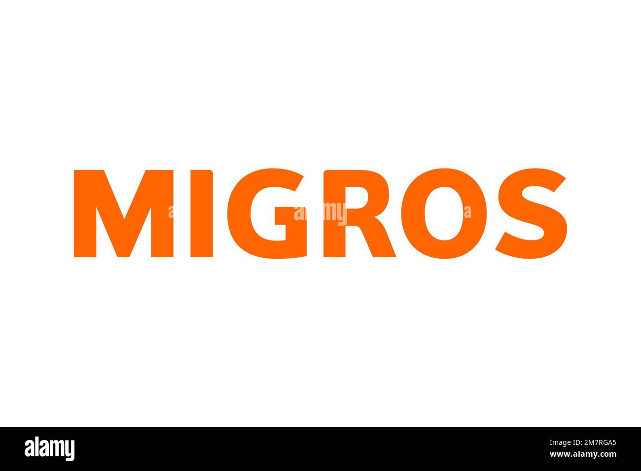 Migros, Logo, White background Stock Photo - Alamy