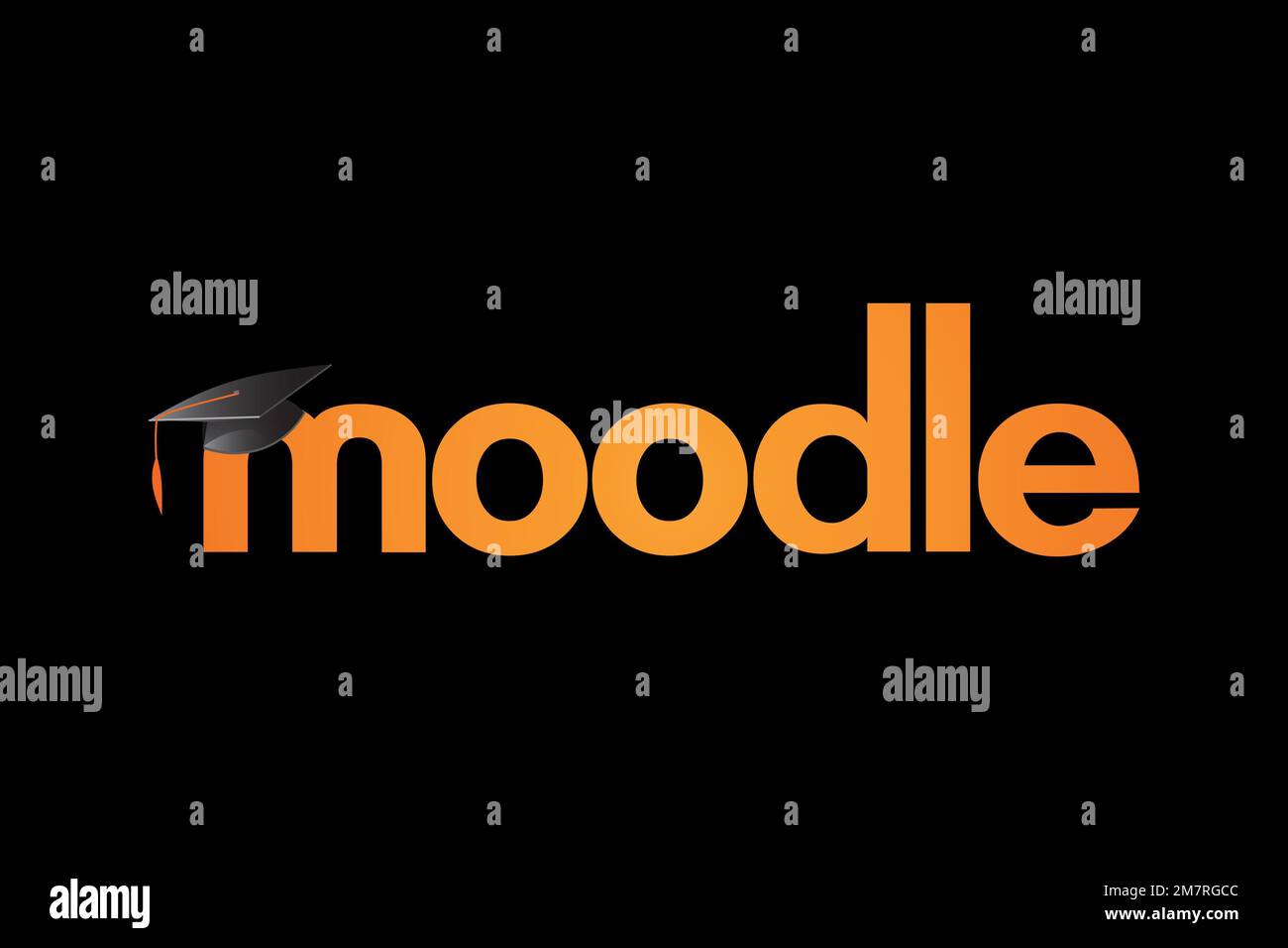 Moodle, Logo, Black background Stock Photo - Alamy