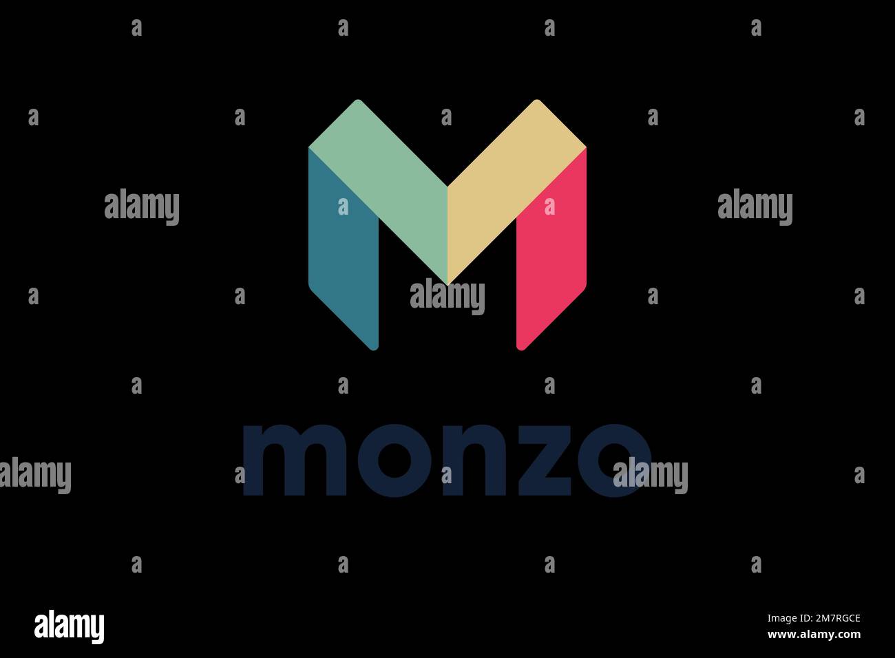 Monzo bank, Logo, Black background Stock Photo - Alamy