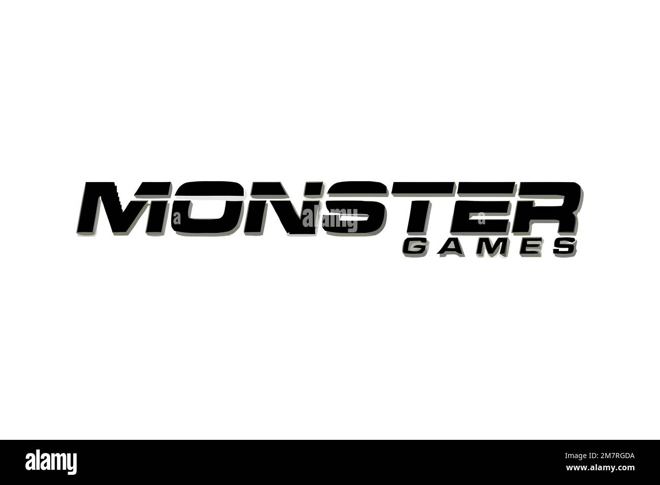 Monster Games, Logo, White background Stock Photo - Alamy