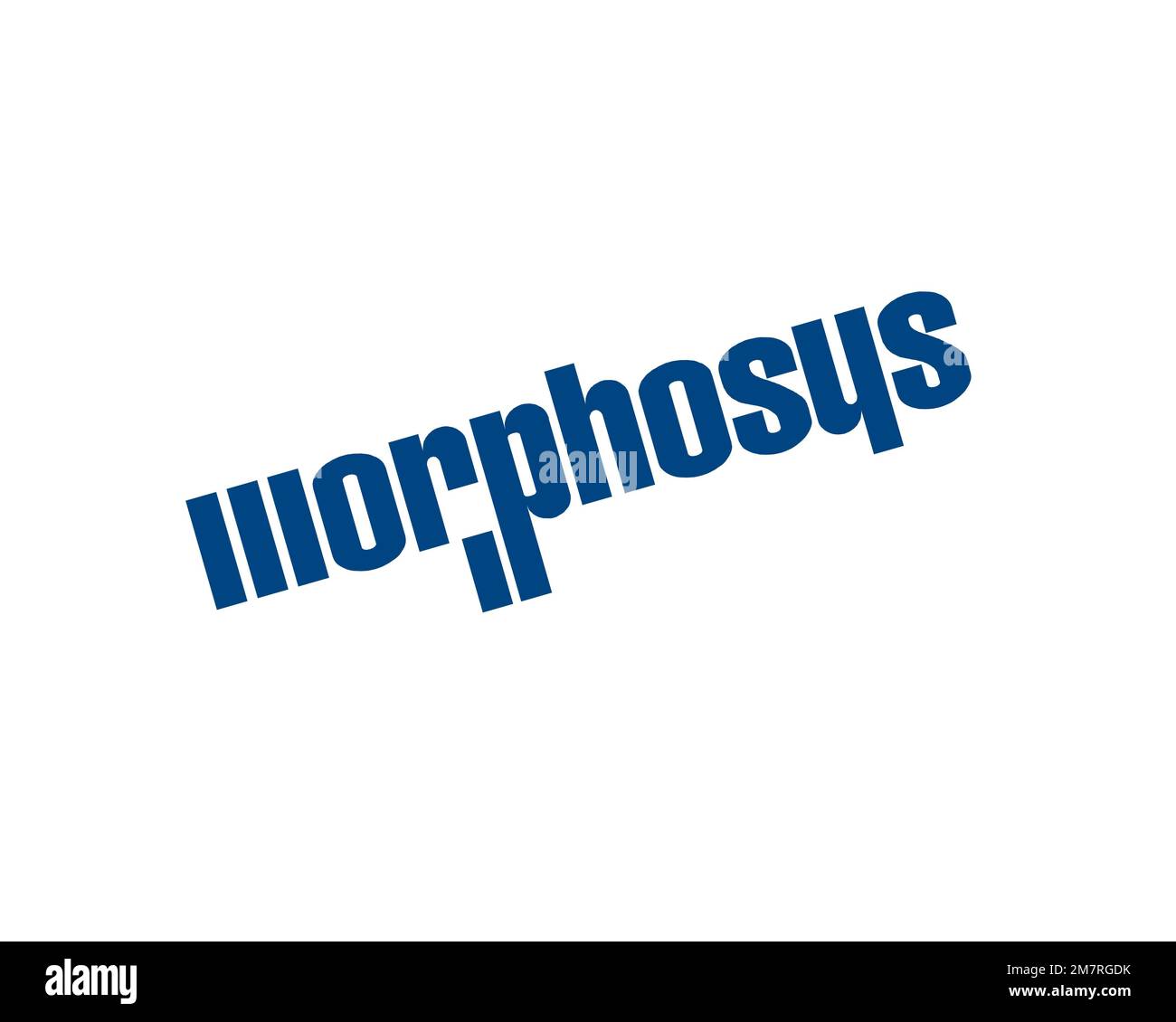 MorphoSys, rotated logo, white background Stock Photo - Alamy