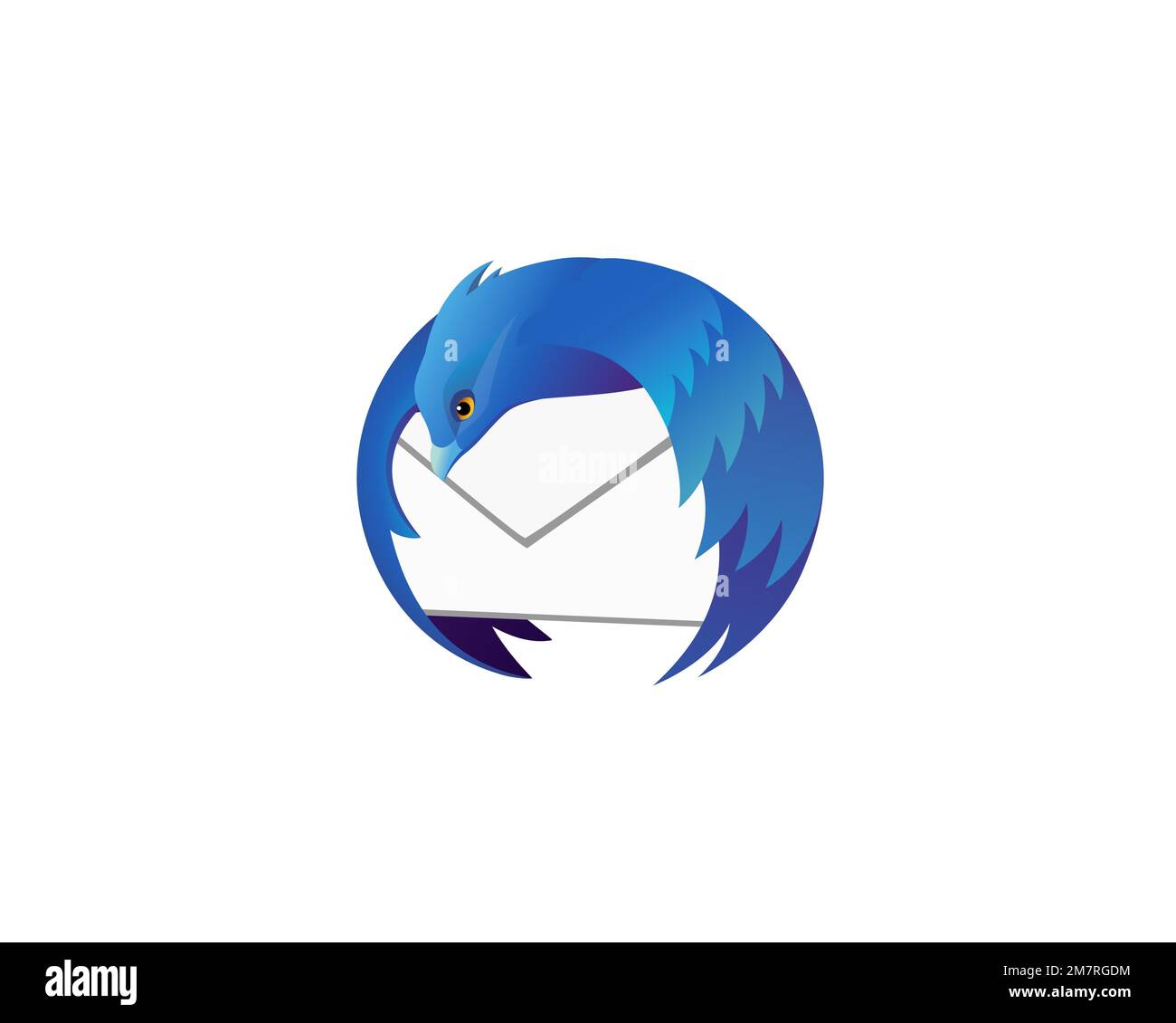 Mozilla Thunderbird, rotated logo, white background Stock Photo - Alamy